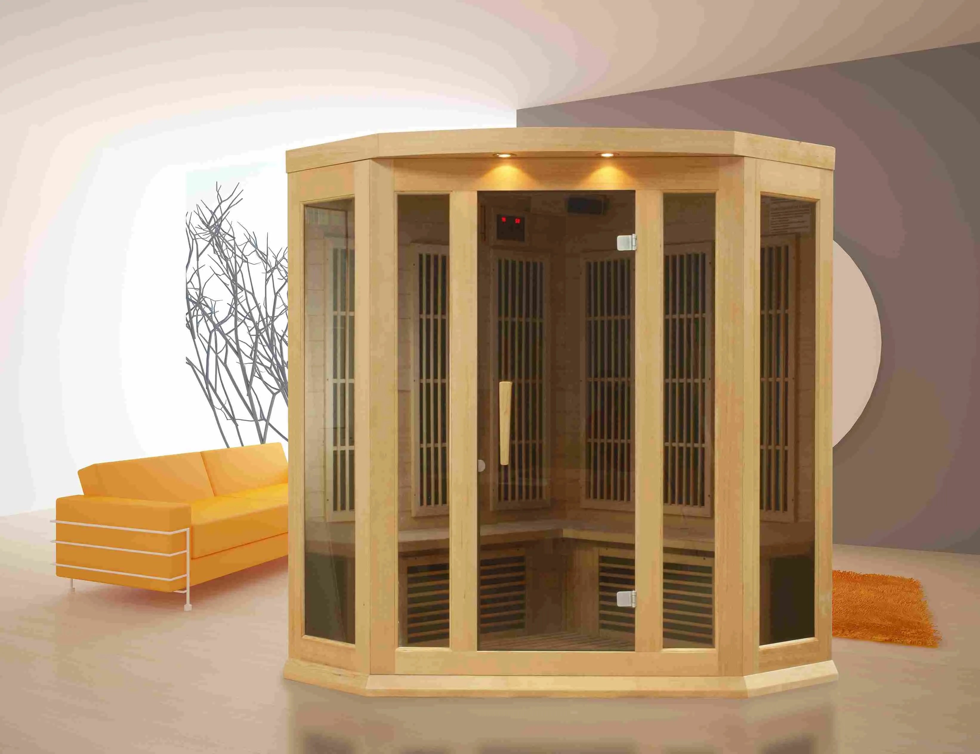 Maxxus 3-Person Corner Low EMF (Between 5-10 MG) FAR Infrared Sauna